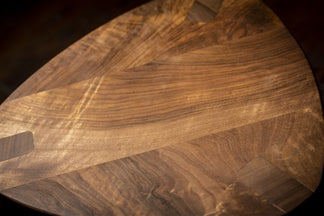 Walnut Small Three-Legged Stool – Meda Furniture